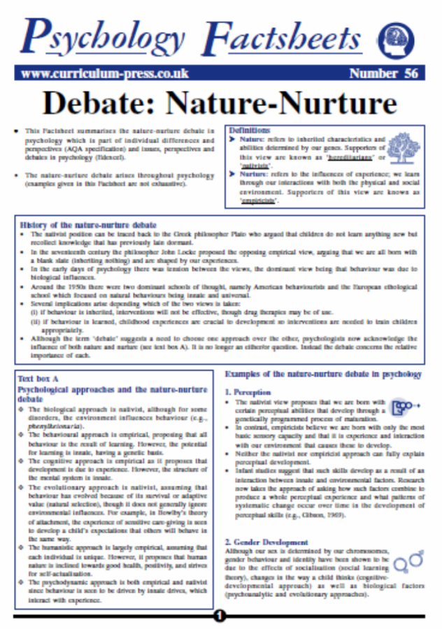 Psychology Factsheets: Buy or DIY? – ShortCutstv